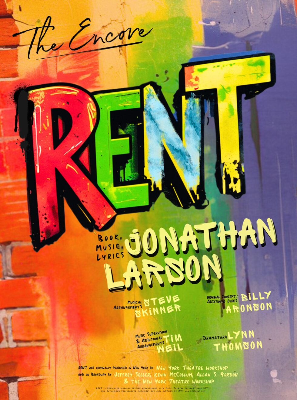Rent - Johnathan Larson - The Encore Theatre